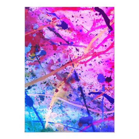 Splatter Paint Invitation | Zazzle.com