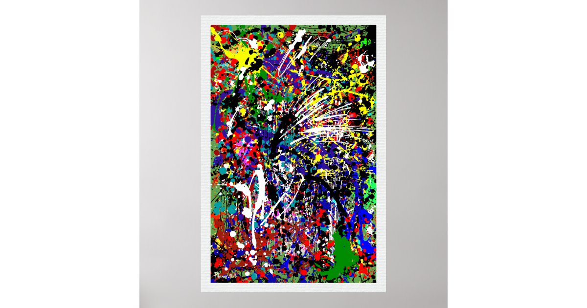 Splatter Up Paint Splatter Poster | Zazzle