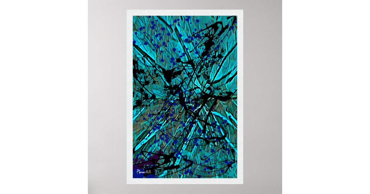 Splattered Over Paint Splatter Poster | Zazzle