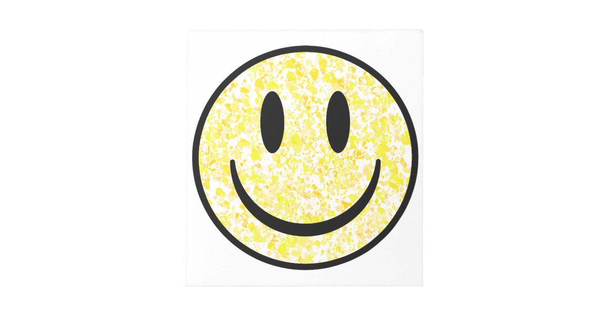 Splattered Smile Face Notepad | Zazzle