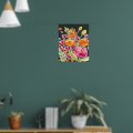 Splendid Gathering - Pink and Orange Flowers Poster | Zazzle