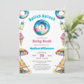 Splish Splash Baby Bash Summer Baby Shower Invitation | Zazzle
