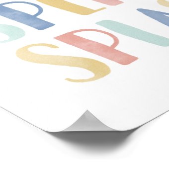 Splish Splash Colorful Kid Bathroom Decor | Zazzle