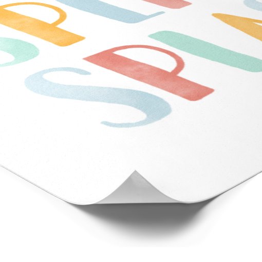 Splish Splash Colorful Kid Bathroom Decor | Zazzle