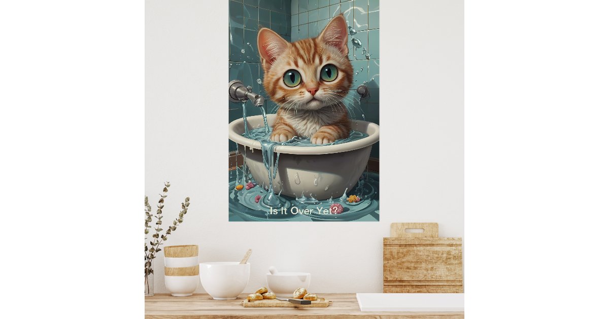 Splish Splash Cute Funny Posters with Quotes | Zazzle