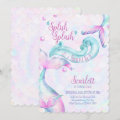 Splish Splash Mermaid Bash Girl Birthday Party Invitation | Zazzle