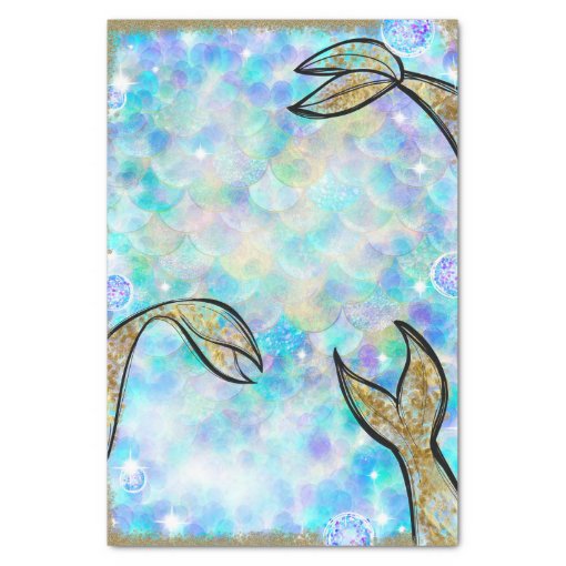 Splish Splash Mermaid Bash Pool Party Birthday Tissue Paper | Zazzle