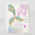 Splish splash mermaid birthday bash invitation | Zazzle