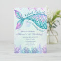 Splish Splash Mermaid Birthday Invitation | Zazzle