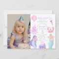 Splish Splash Mermaid Birthday Photo Invitation | Zazzle