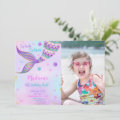 Splish Splash Mermaid Photo Invitation | Zazzle