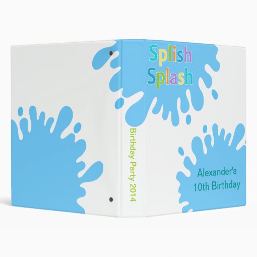 Splish Splash Pool Party Boy Photo Album Binder | Zazzle