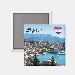 Split city seafront aerial view, Dalmatia, Croatia Magnet | Zazzle