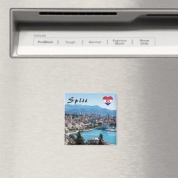 Split city seafront aerial view, Dalmatia, Croatia Magnet | Zazzle