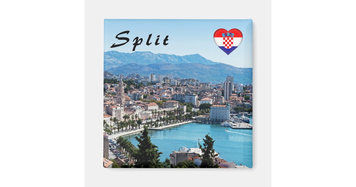 Split city seafront aerial view, Dalmatia, Croatia Magnet | Zazzle