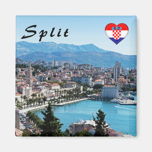 Split city seafront aerial view, Dalmatia, Croatia Magnet | Zazzle