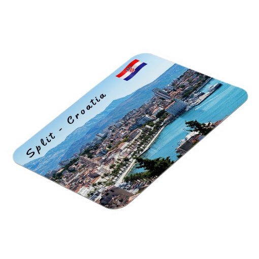 Split city seafront aerial view, Dalmatia, Croatia Magnet | Zazzle