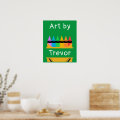 Split Crayon Box Personalized Kids Poster | Zazzle