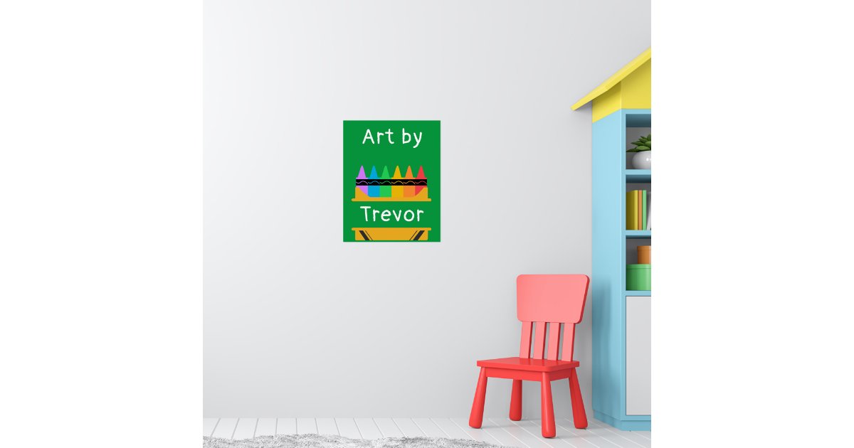 Split Crayon Box Personalized Kids Poster | Zazzle