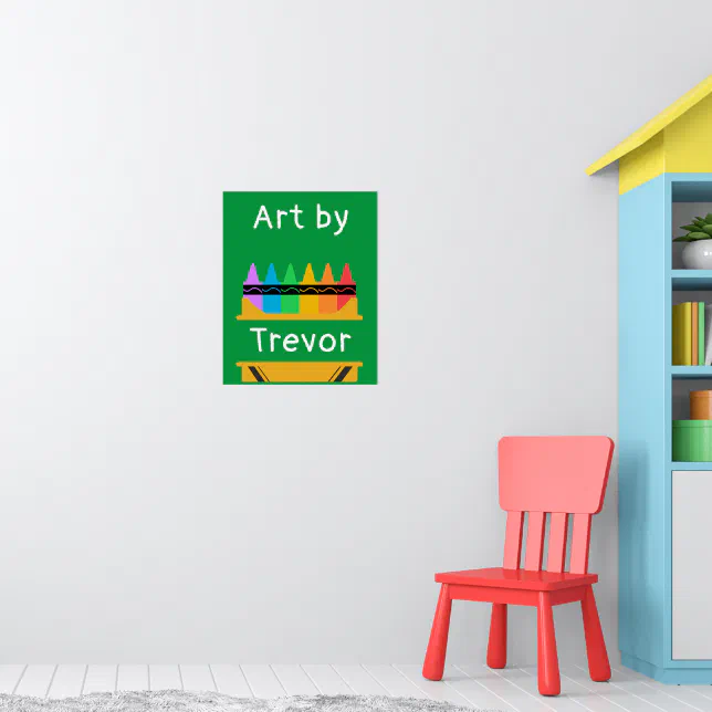 Split Crayon Box Personalized Kids Poster | Zazzle