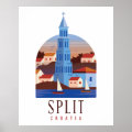Split Croatia Dalmatia Vintage Poster | Zazzle
