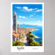 Split Croatia Travel Art Vintage Illustration Poster | Zazzle