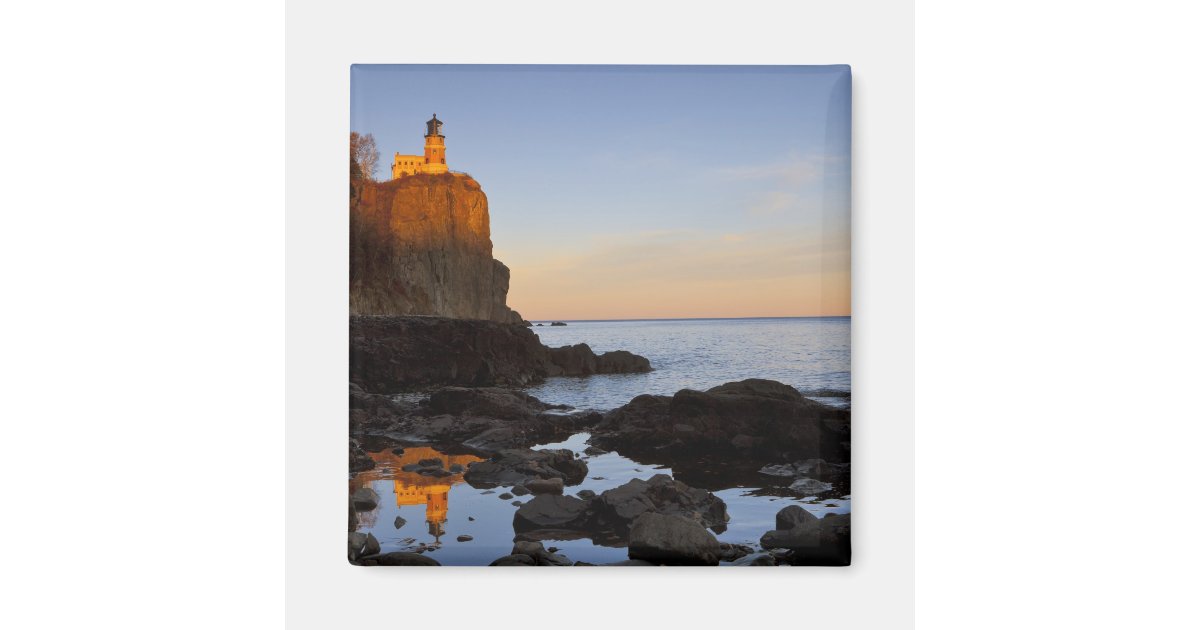 Split Rock Lighthouse at sunset near Two Magnet | Zazzle