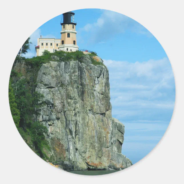 Split Rock Lighthouse Classic Round Sticker | Zazzle