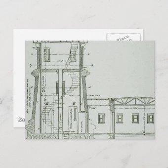 Split Rock Lighthouse Schematics Postcard | Zazzle