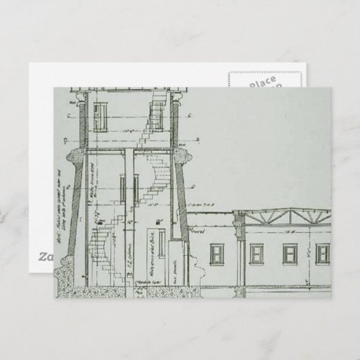 Split Rock Lighthouse Schematics Postcard | Zazzle