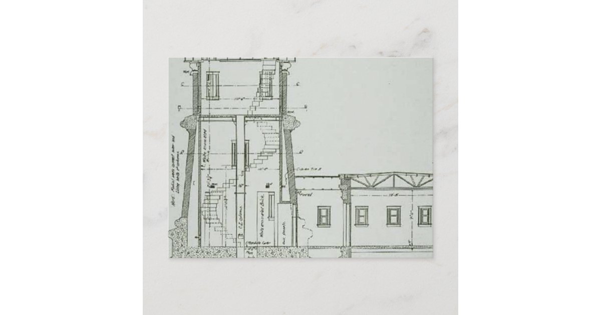 Split Rock Lighthouse Schematics Postcard | Zazzle