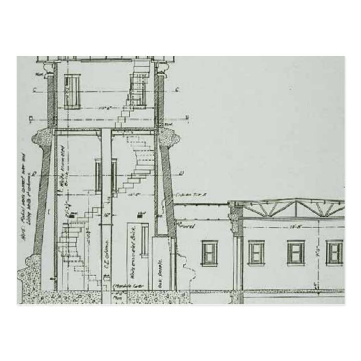 Split Rock Lighthouse Schematics Postcard | Zazzle.com