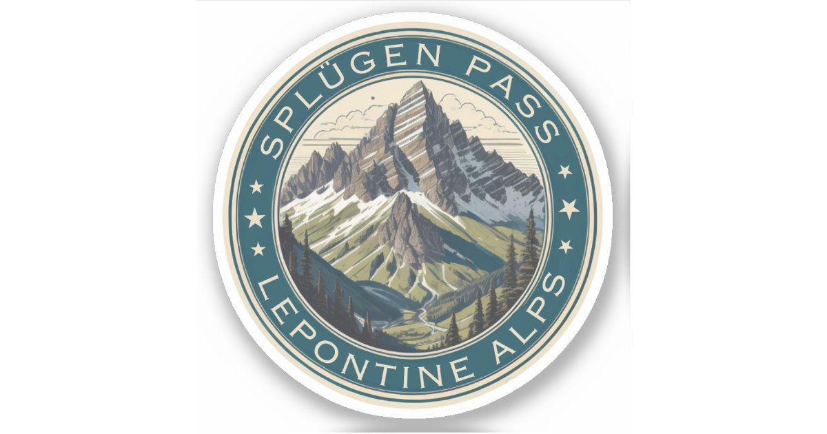 Splugen Pass mountain Lepontine Italian Alps Sticker | Zazzle