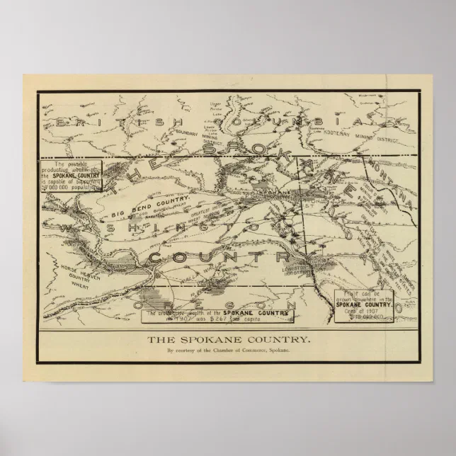 Spokane Country Poster | Zazzle