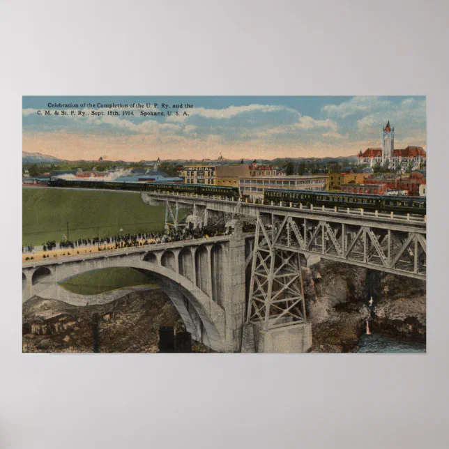 Spokane, WA - Union Pacific Railway Completion Poster | Zazzle