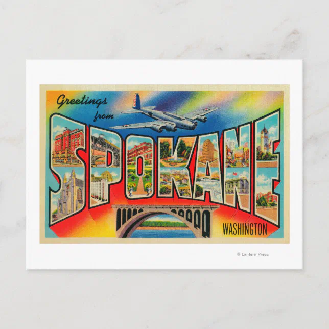 Spokane, Washington - Large Letter Scenes 3 Postcard | Zazzle