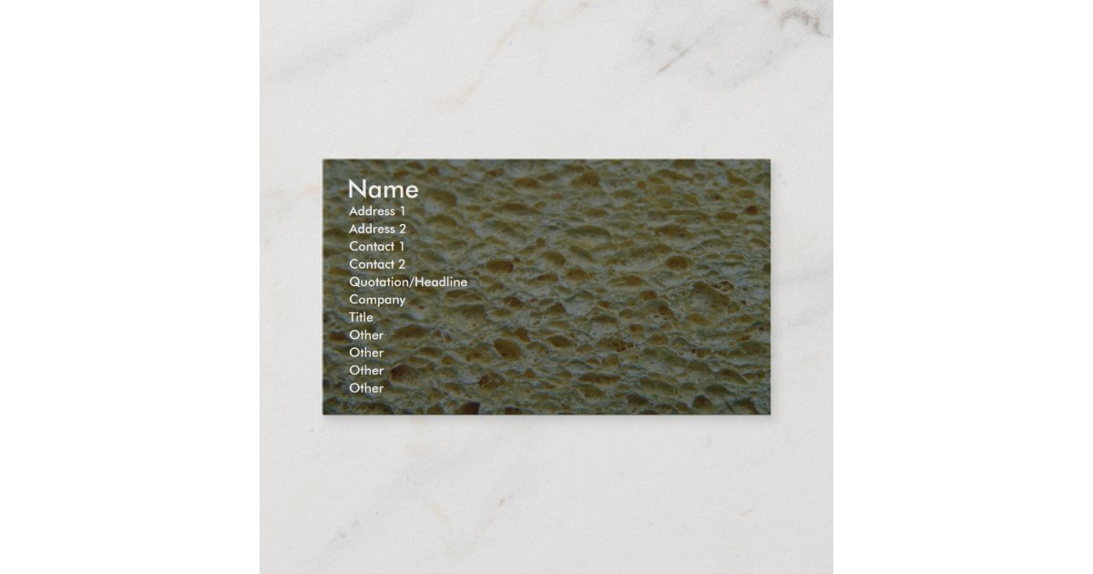 Sponge Business Card | Zazzle