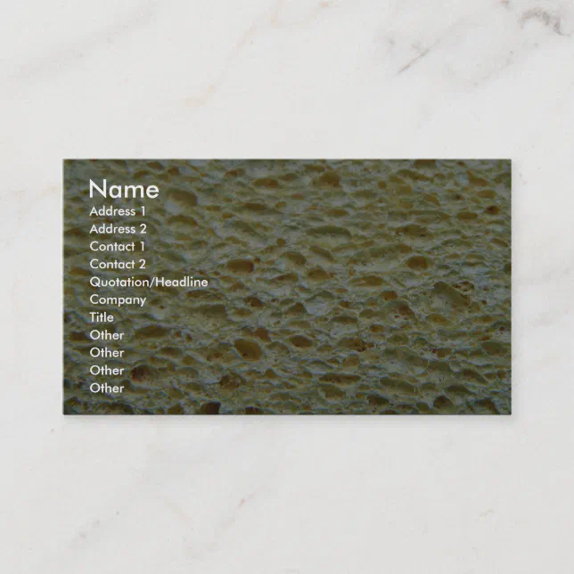 Sponge Business Card | Zazzle