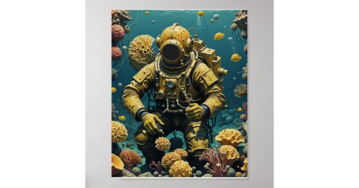 Sponge diver poster | Zazzle