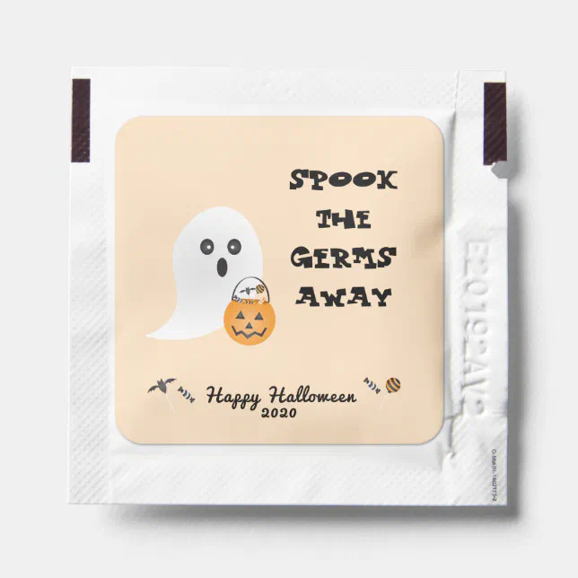 Spook The Germs Away Ghost Trick Or Treating Hand Sanitizer Packet | Zazzle