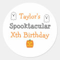 Spooktacular Birthday Classic Round Sticker | Zazzle