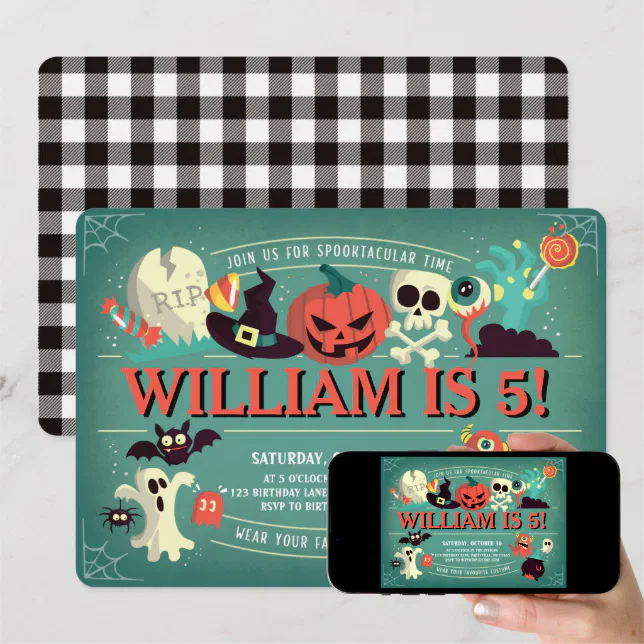 Spooktacular Birthday Party Invitation | Zazzle