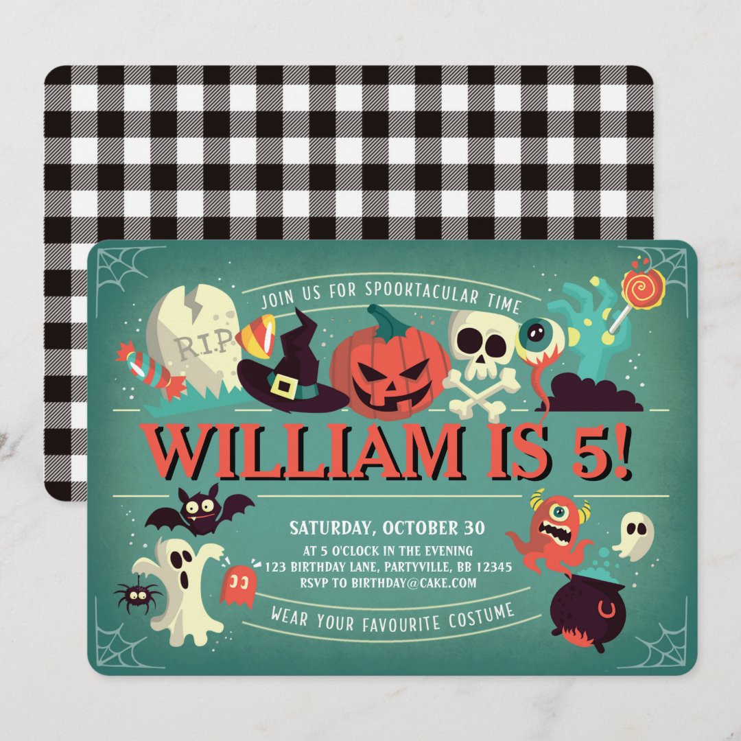 Spooktacular Birthday Party Invitation | Zazzle