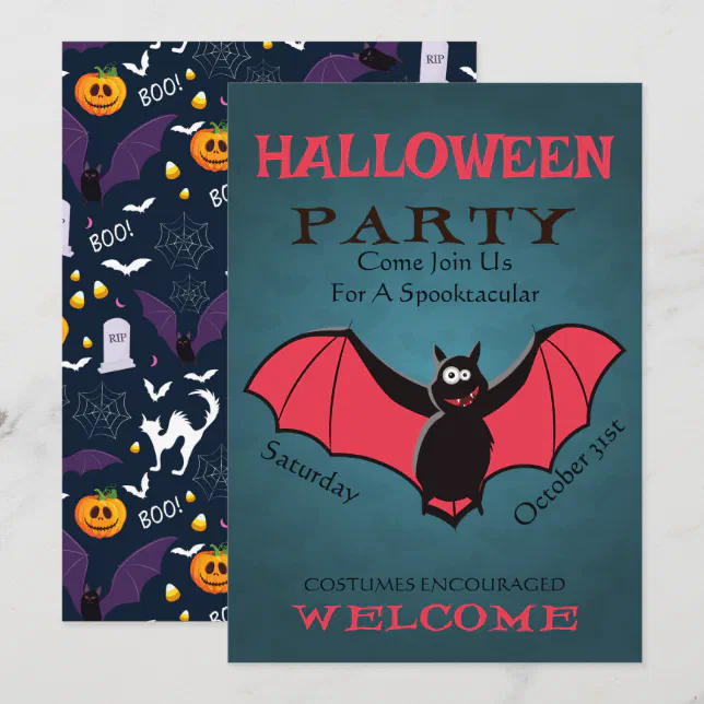 SPOOKTACULAR Costume Kids Halloween Birthday Party Invitation | Zazzle