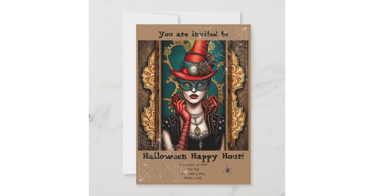 Spooktacular Halloween Happy Hour Invitation | Zazzle
