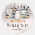 Spooktacular Kids Halloween Birthday Classic Round Sticker | Zazzle