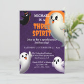 Spooktacular Three Spirit Boo-Day Halloween Invitation | Zazzle