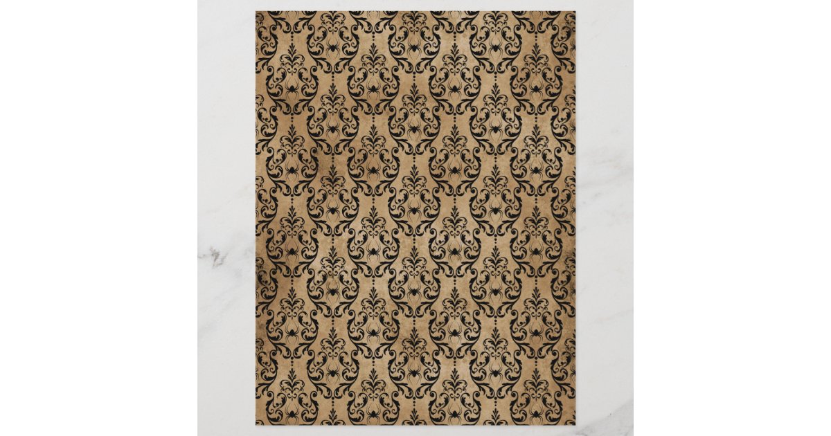 Spooky Autumn Gothic Scrapbook Paper Sheet | Zazzle