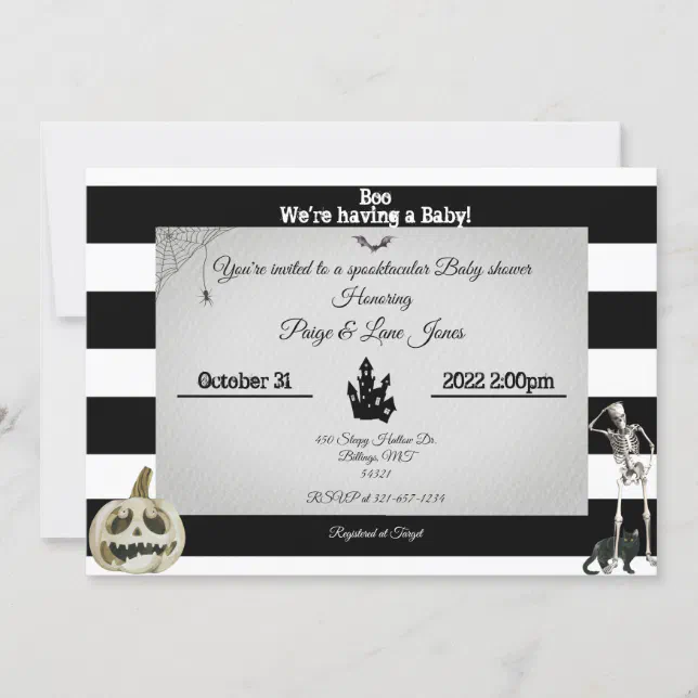 Spooky baby shower Invitation | Zazzle