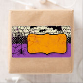 Spooky Bats Halloween Name Tag Label | Zazzle